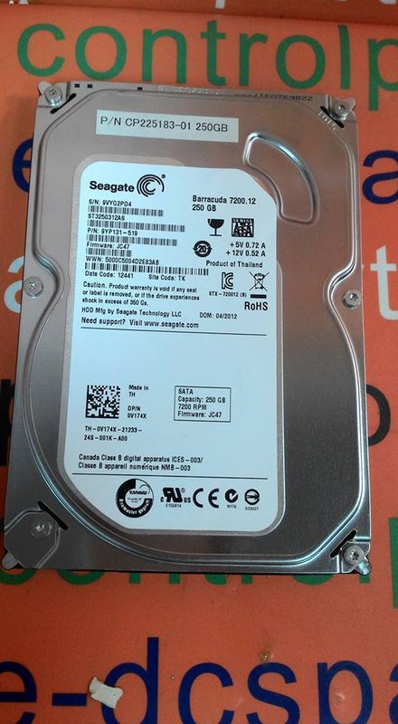 Seagate ST3250312AS 250GB SATA HDD Hard Drive - 裕益科技自動化設備可程式編碼器PLC分散式控制系統DCS